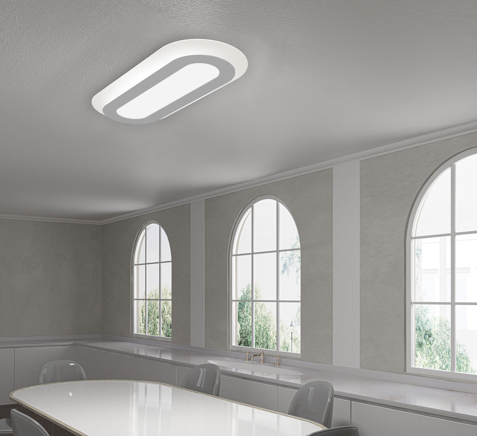 Offset Racetrack LED Flush Mount — Info Lighting